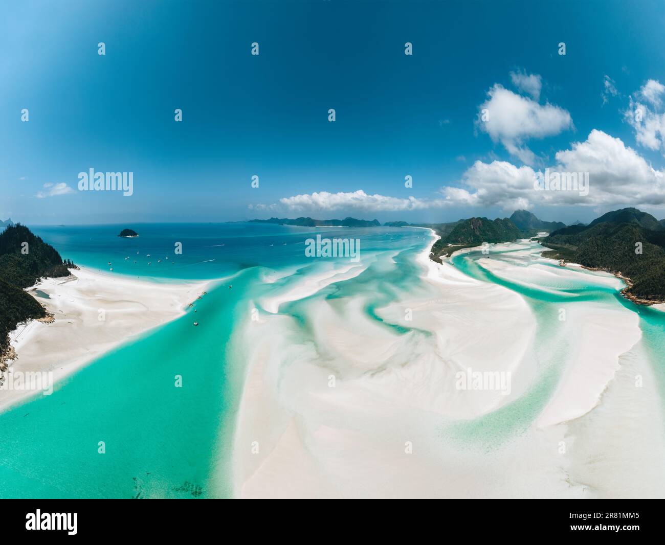 Aerial view beautiful whitehaven beach hi-res stock photography and ...