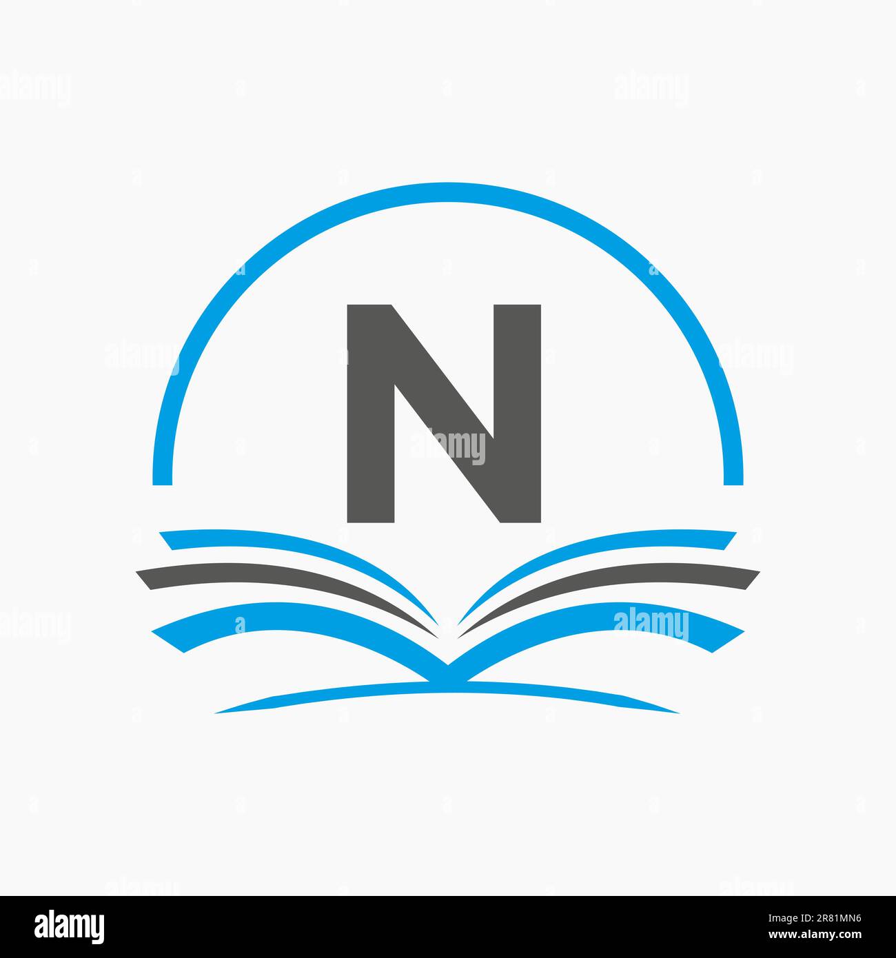 Letter N Education Logo Book Concept. Training Career Sign, University ...