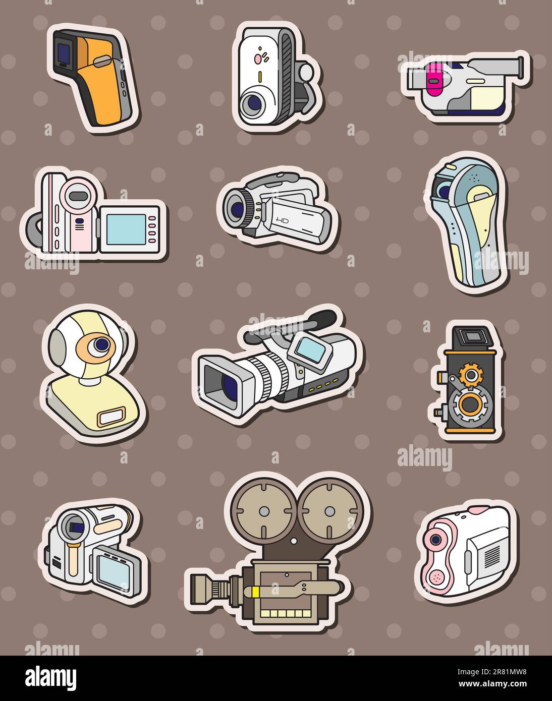 Analog camera sticker hi-res stock photography and images - Alamy