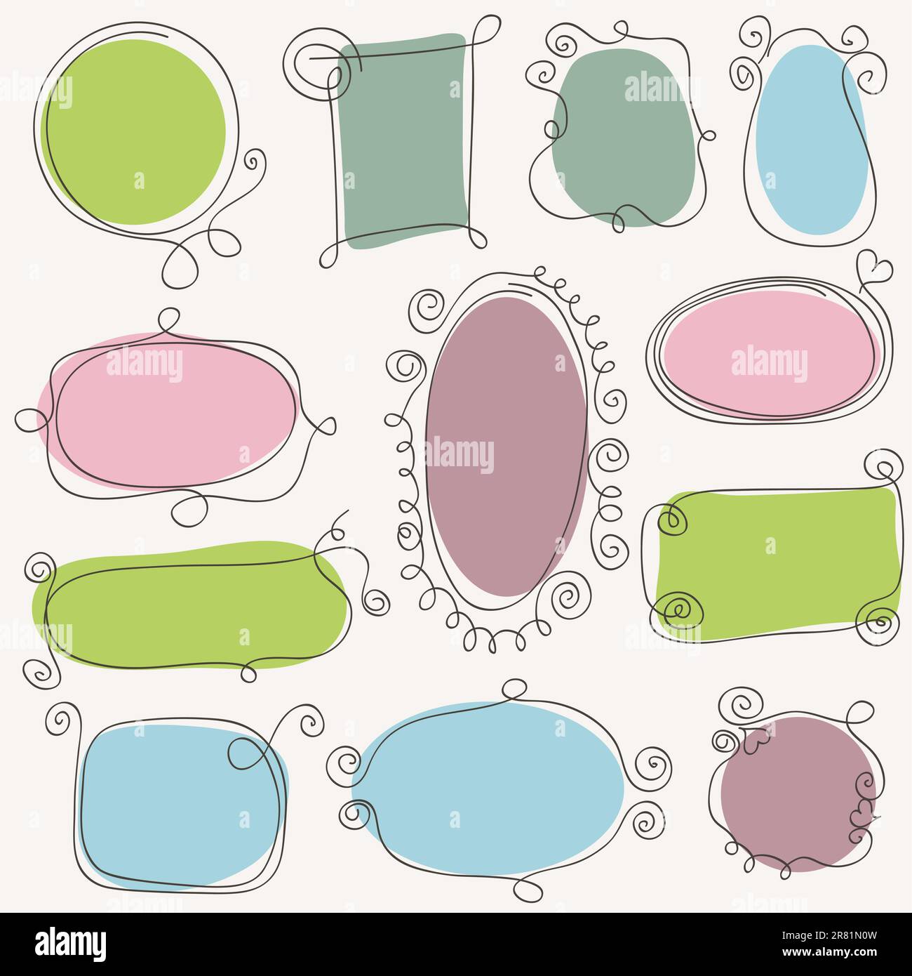 Hand drawn picture frames Stock Vector Images - Alamy