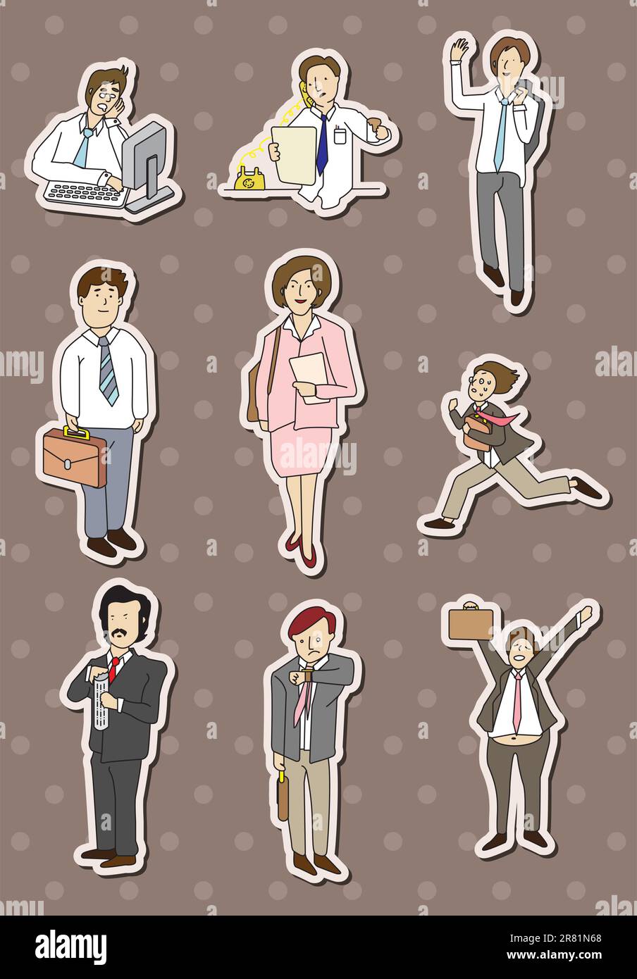 office people stickers Stock Vector Image & Art - Alamy