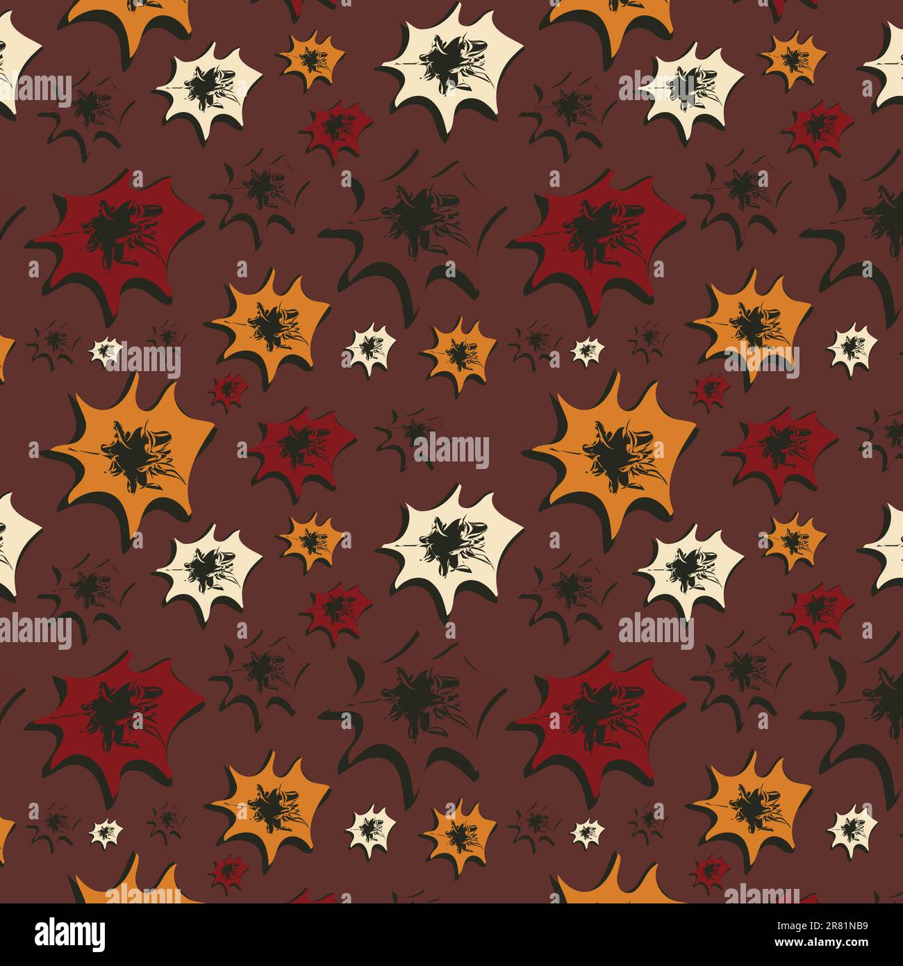 Seamless background with varicoloured figures, vector, illustration ...