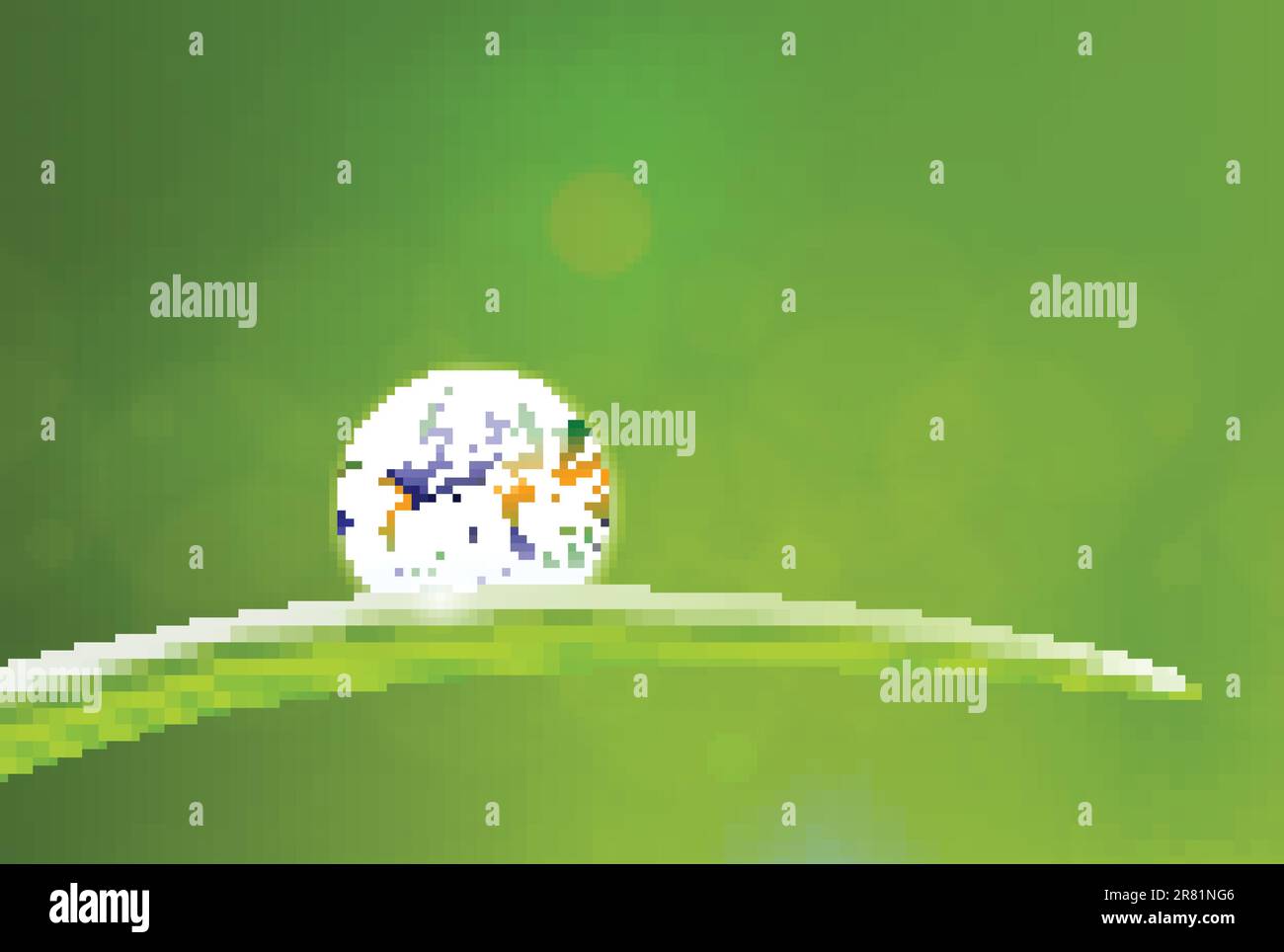 Beautiful Illustration Of Planet Earth Dew Drop Stock Vector Image
