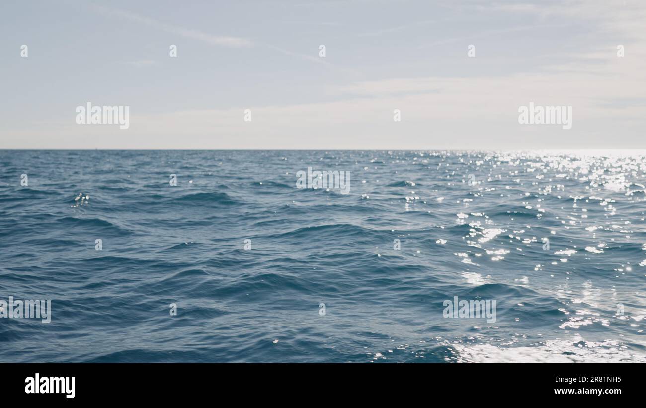 Slow motion side view of sea surface from a boat, 120fps Stock Photo ...