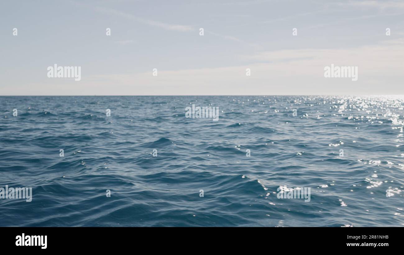 Slow motion side view of sea surface from a boat, 120fps Stock Photo ...