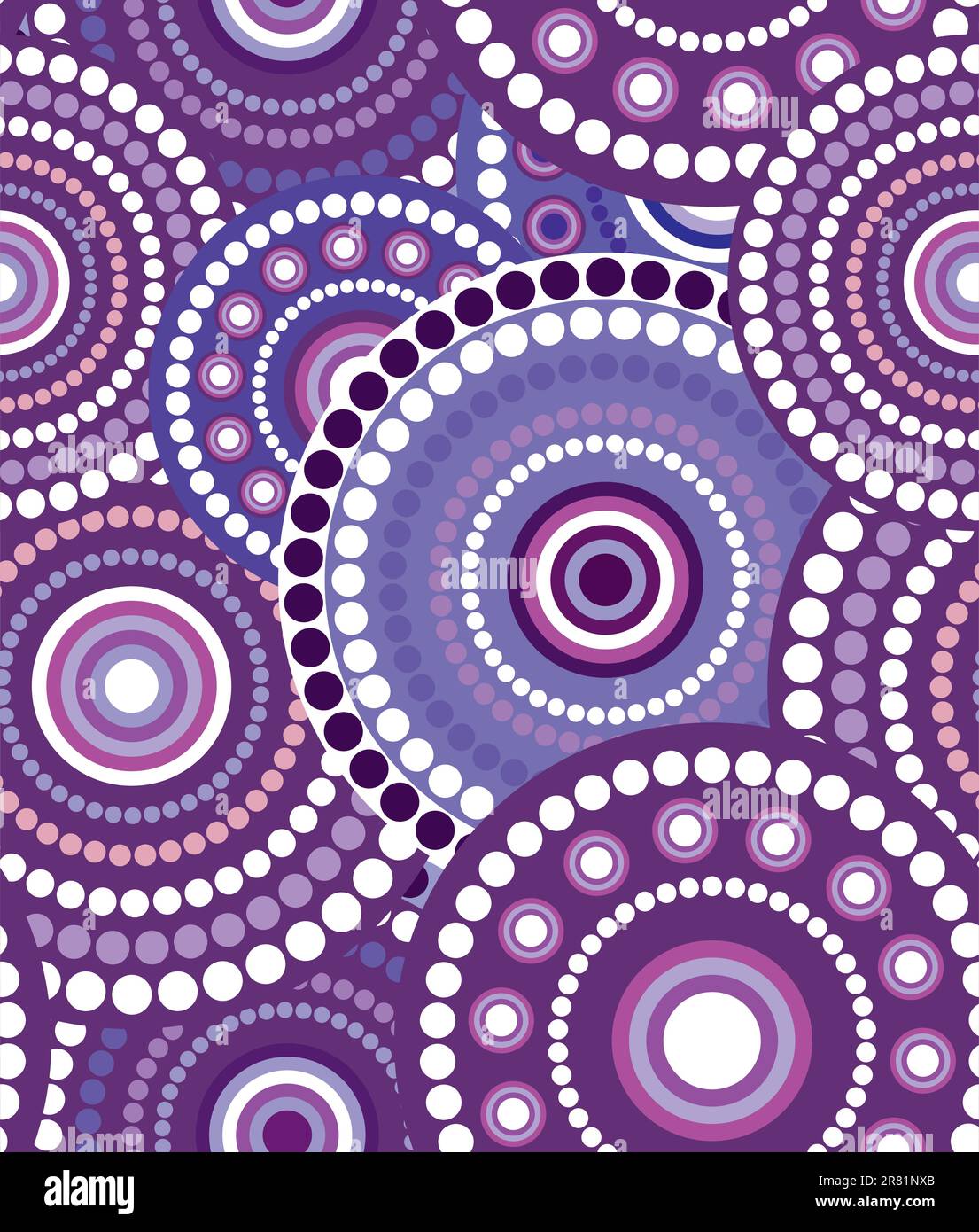 Seamless vector retro violet circle texture Stock Vector Image & Art ...