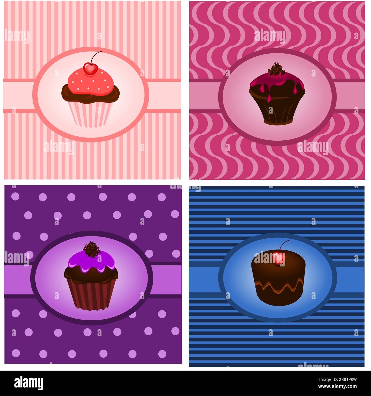 Illustration of different kind of vintages with cupcakes Stock Vector ... Illustration of different kind of vintages with cupcakes Stock Vector ...