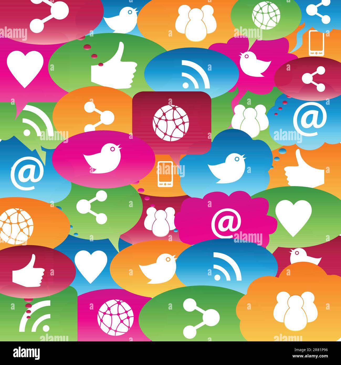 Social network icons in Stock Vector Images - Alamy