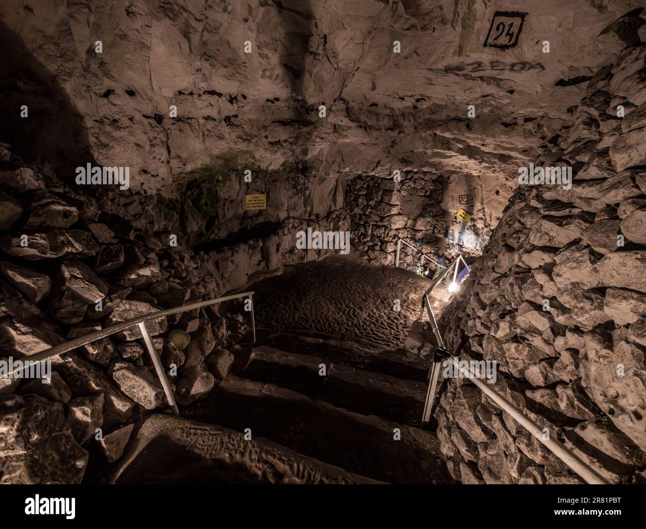 The image is of one of the many passageways at the medieval underground ...