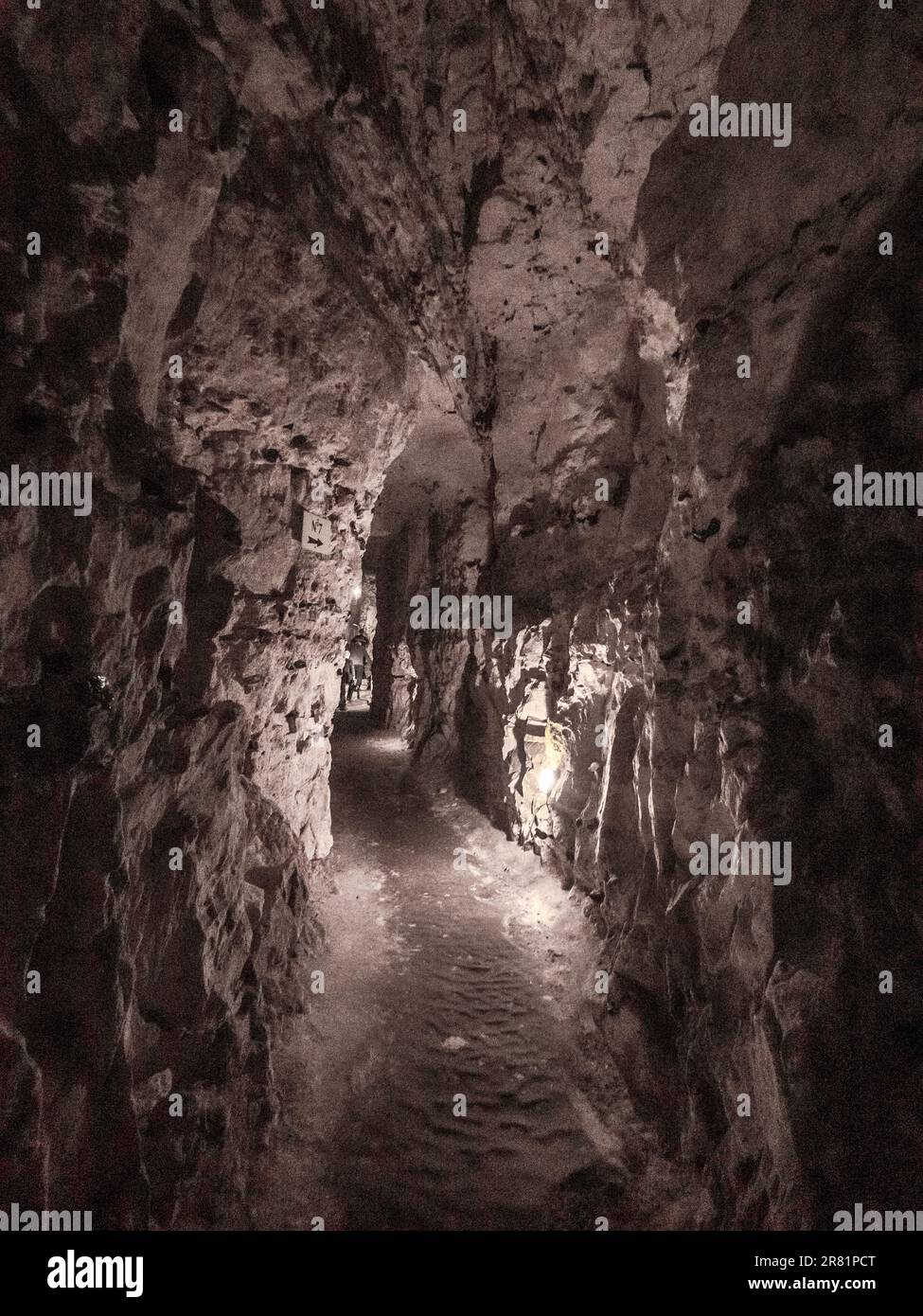 The image is of one of the many passageways at the medieval underground ...