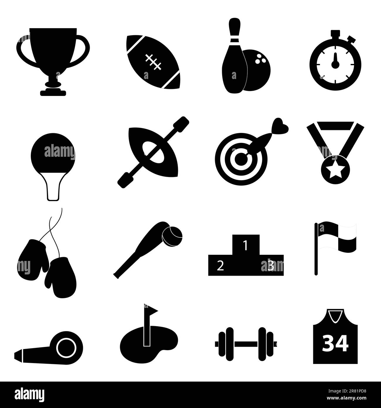 Tennis icon set in Cut Out Stock Images & Pictures - Alamy