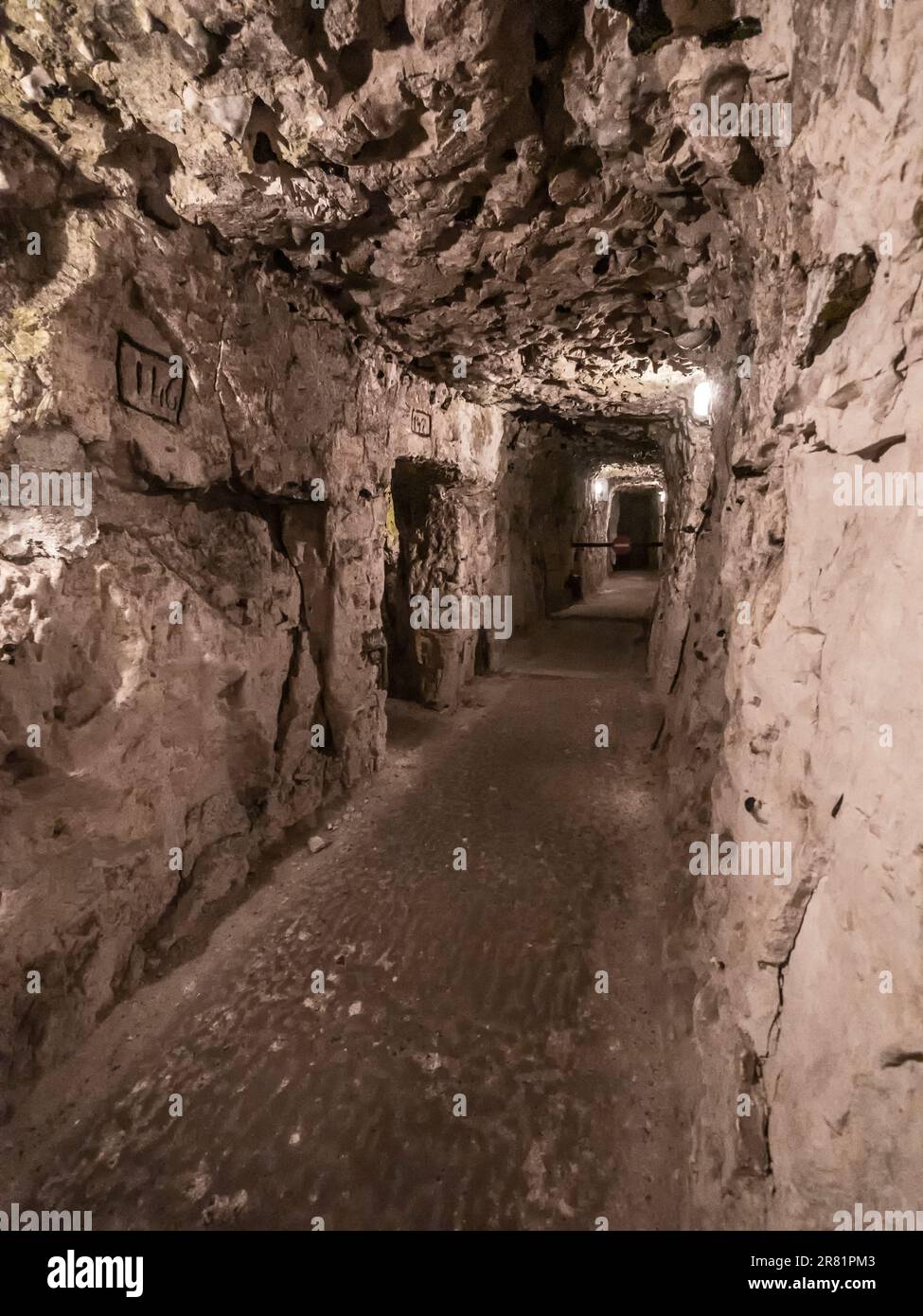 The image is of one of the many passageways at the medieval underground ...