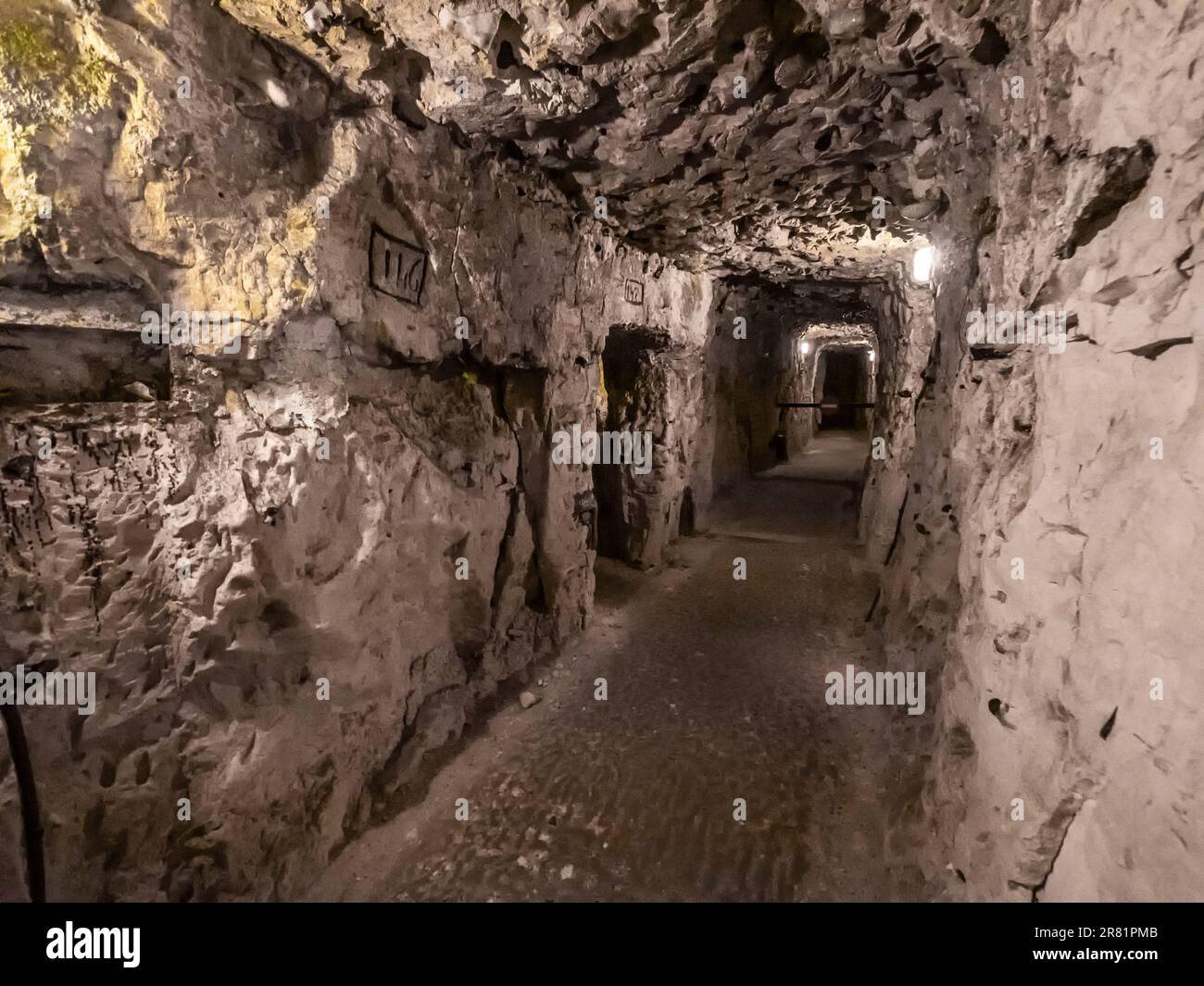 The image is of one of the many passageways at the medieval underground ...