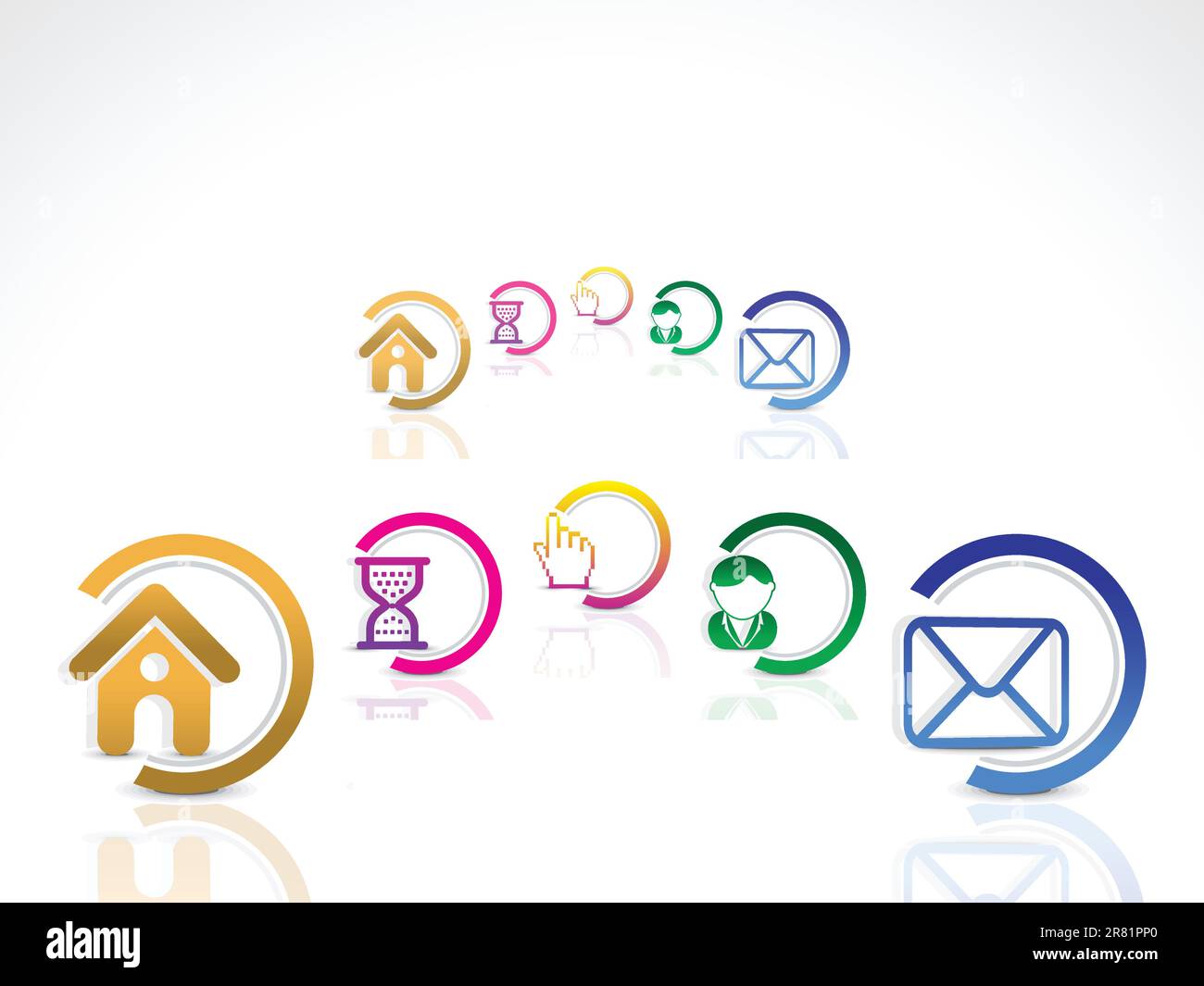 abstract web buttons set vector illustration Stock Vector Image & Art ...