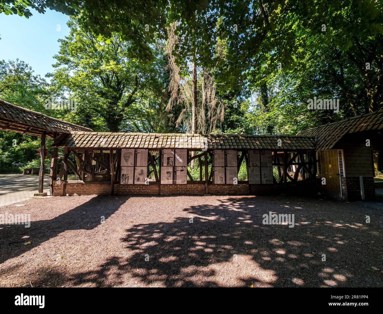 The image is of the covered garden at the medieval underground city ...