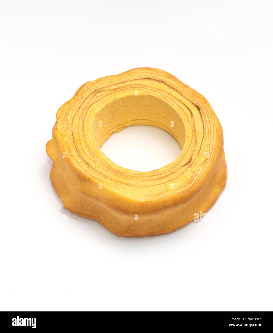 Isolated baumkuchen, Sakotis ,sekacz pie, traditional spit egg cake on ...