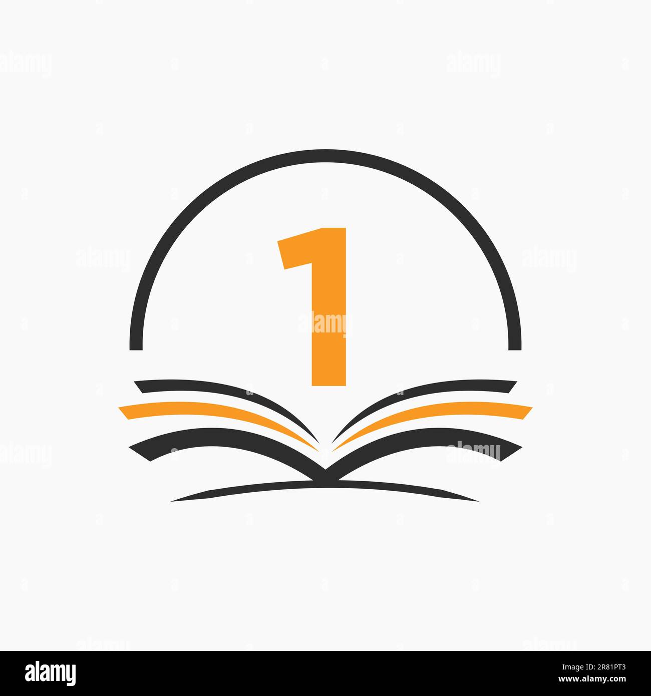 Letter 1 Education Logo Book Concept. Training Career Sign, University ...
