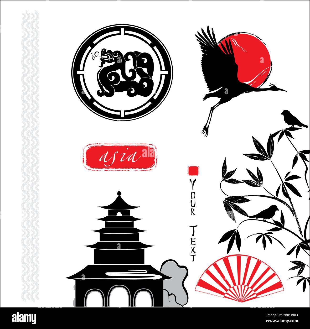 Chinese style architecture in Stock Vector Images - Alamy