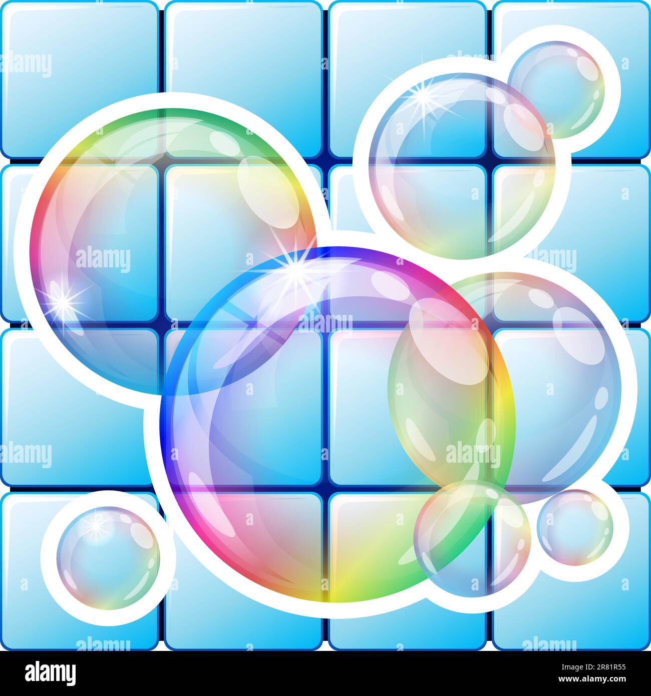 Vector illustration - soap bubbles icon. Eps10 vector file, contains ...