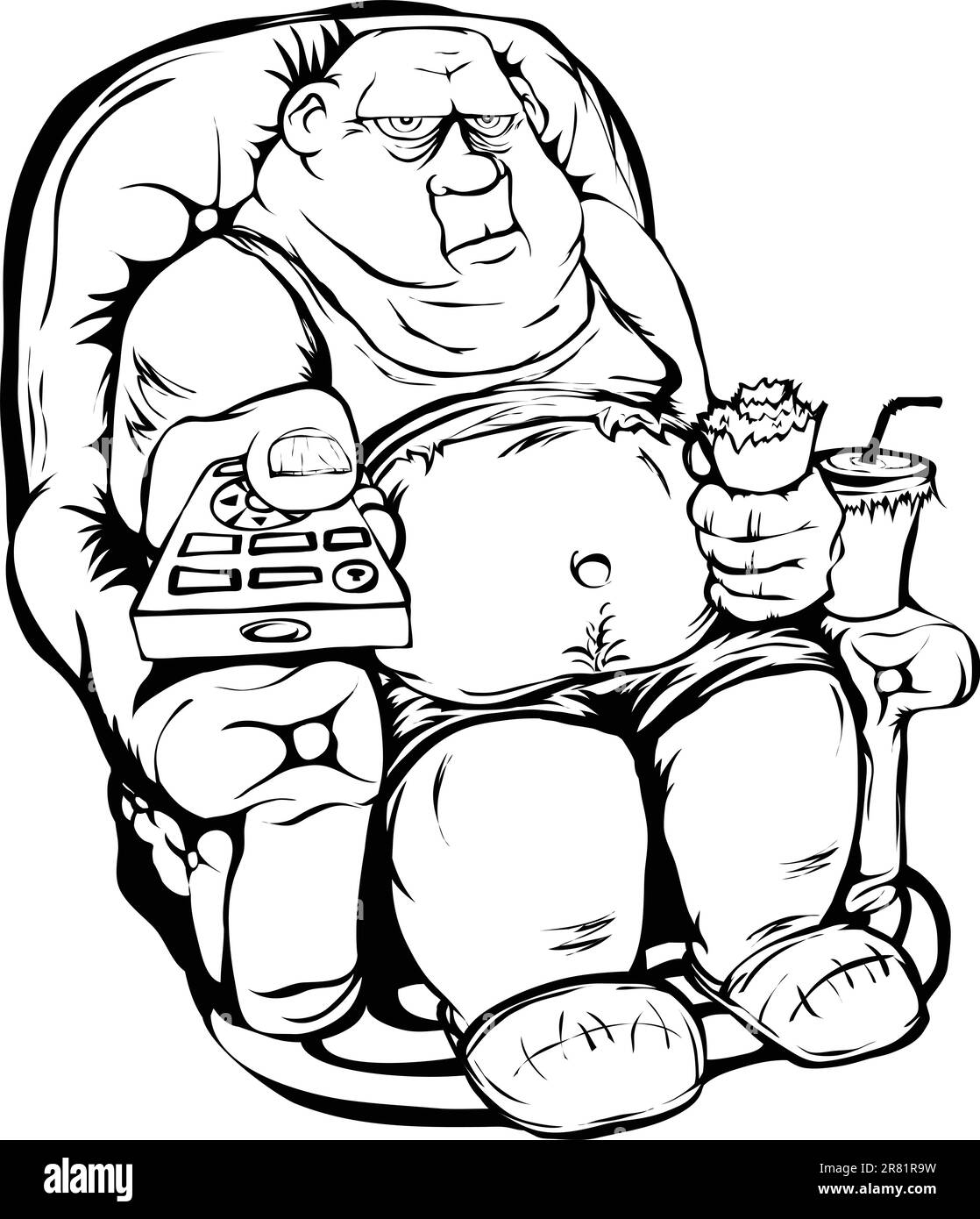 Fat guy sitting in chair hi-res stock photography and images - Alamy