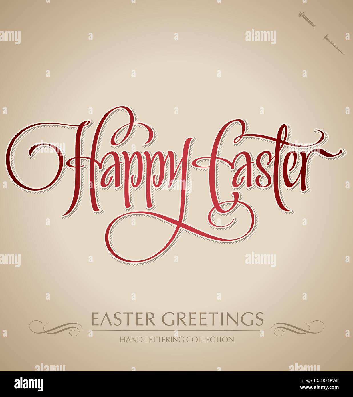 'happy easter' hand lettering - handmade calligraphy; vector ...