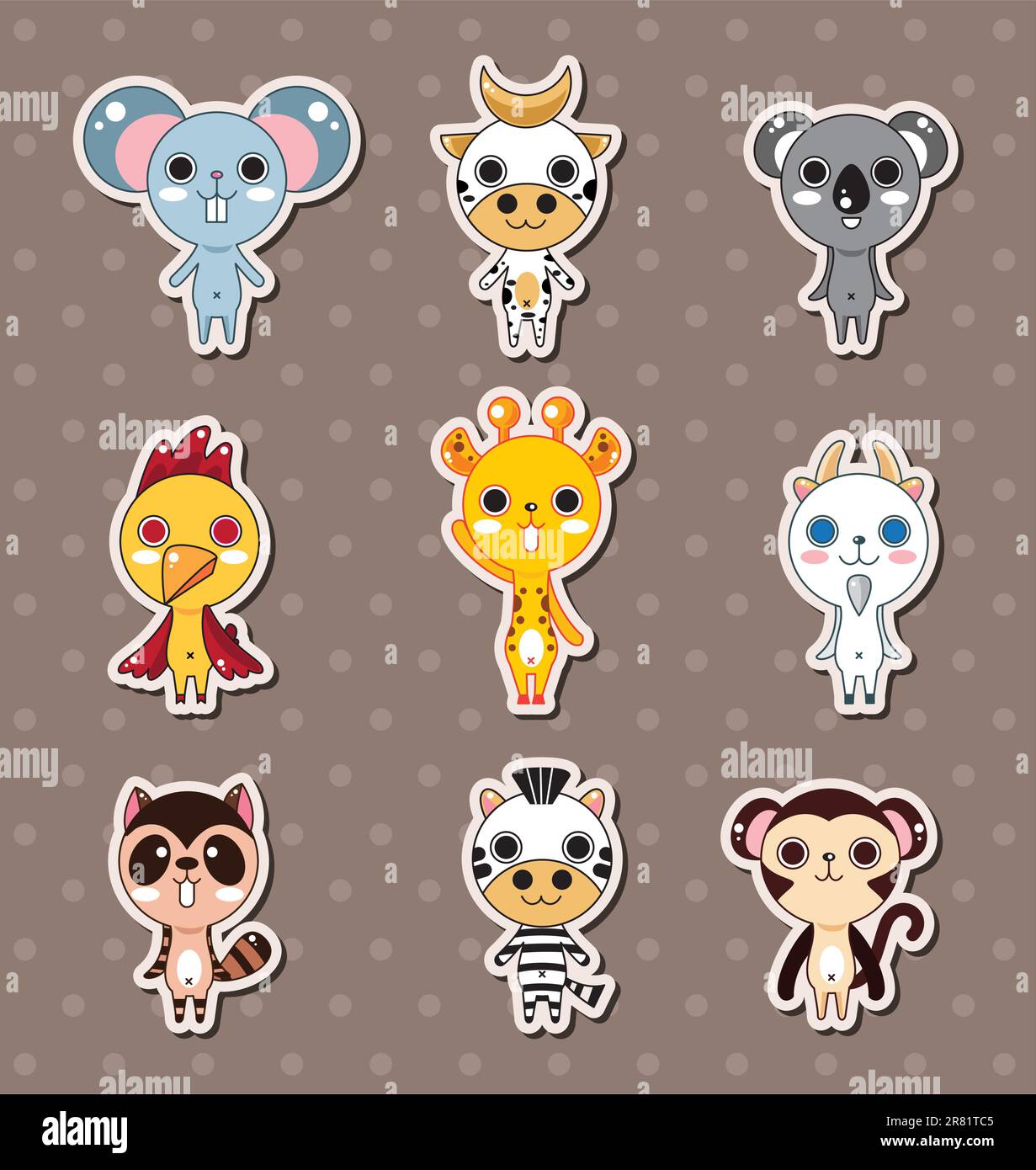 Animal stickers hi-res stock photography and images - Alamy