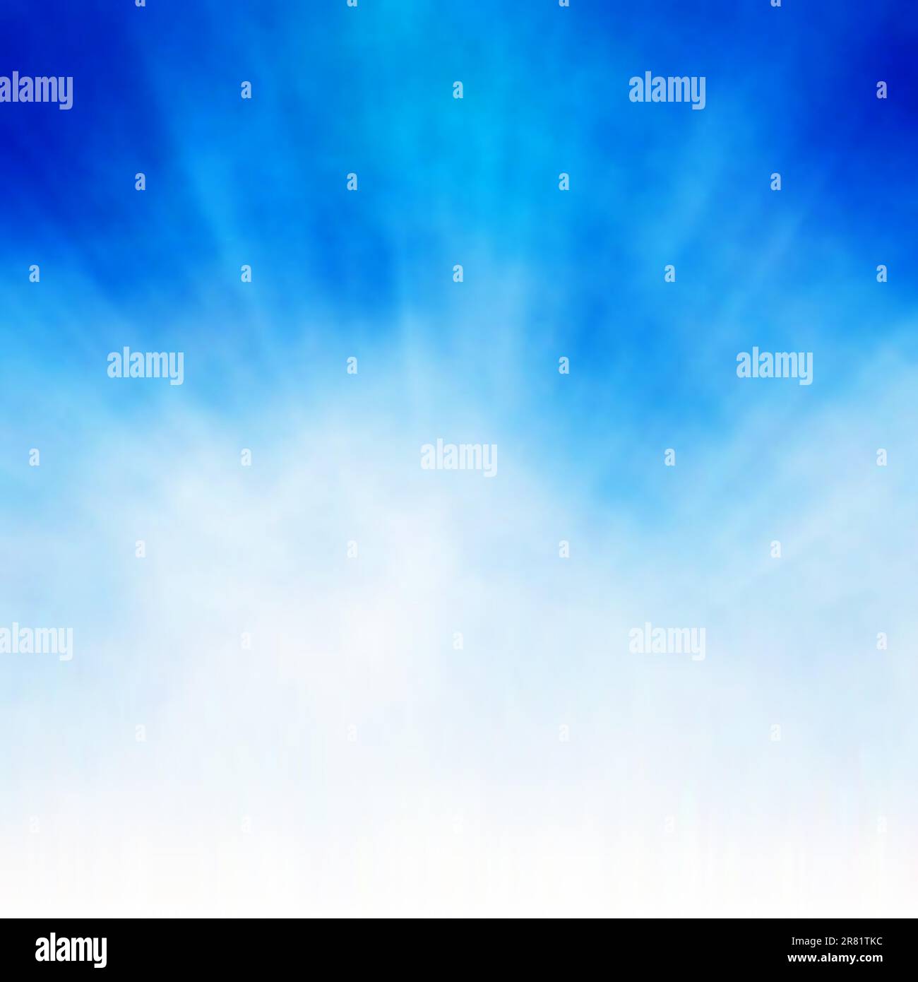Editable vector background of a bursting white cloud on blue made using ...