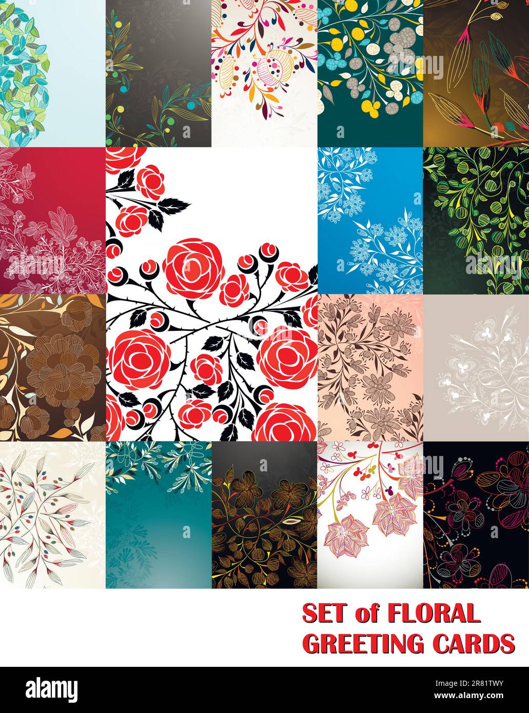 Floral greeting cards hi-res stock photography and images - Alamy