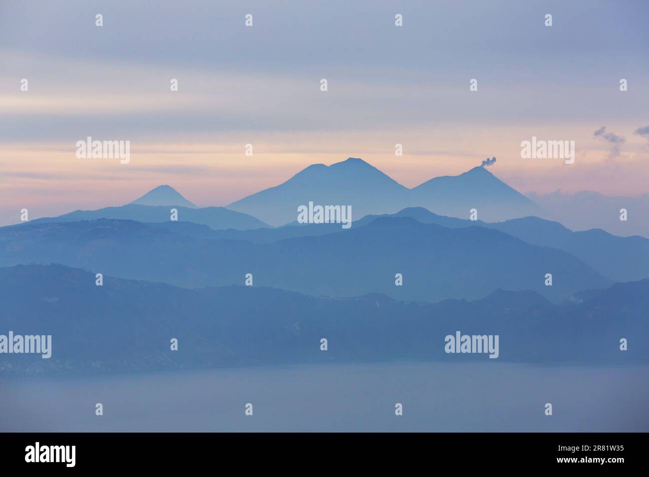Beautiful volcanoes landscapes in Guatemala, Central America Stock ...