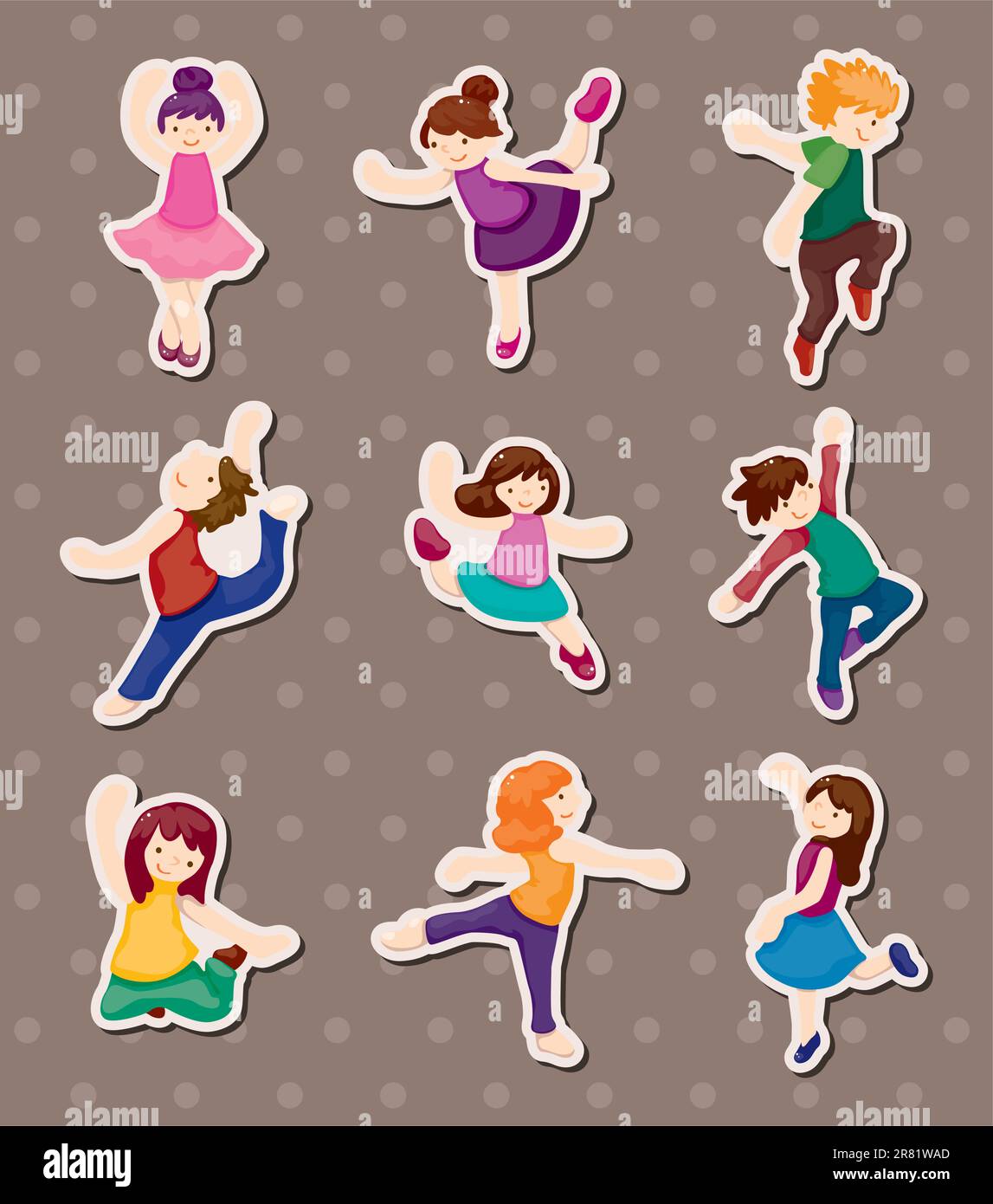 Female dance practice Stock Vector Images - Alamy