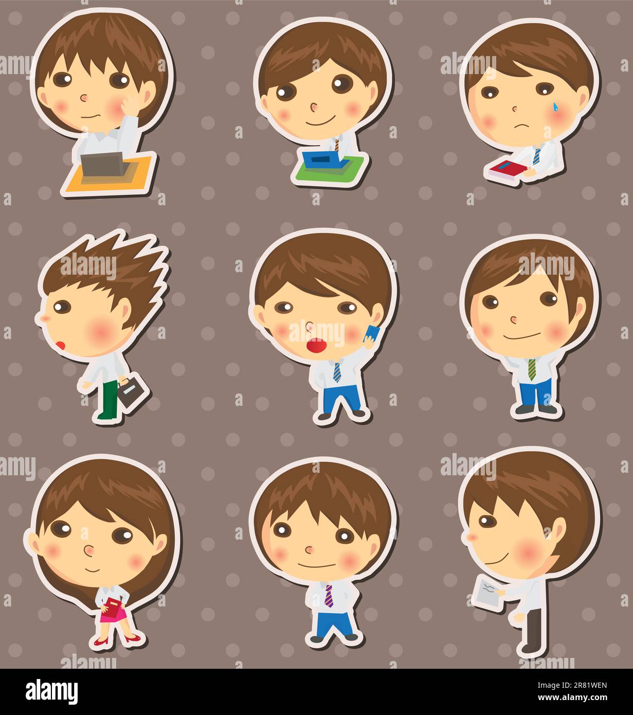 office people stickers Stock Vector Image & Art - Alamy