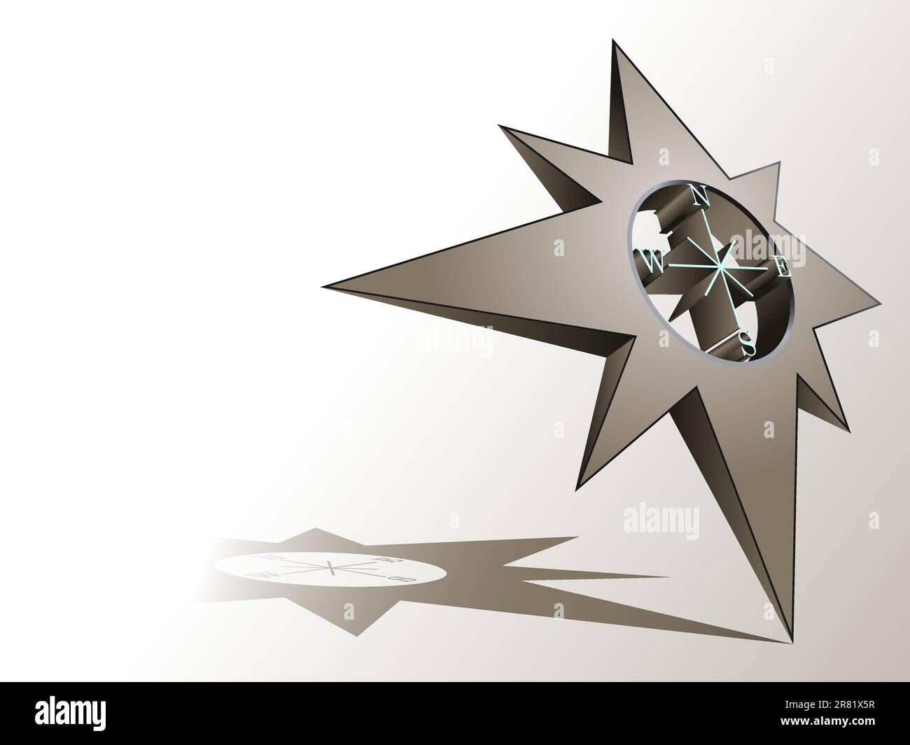 Wind rose - vector background with 3d compass Stock Vector Image & Art ...