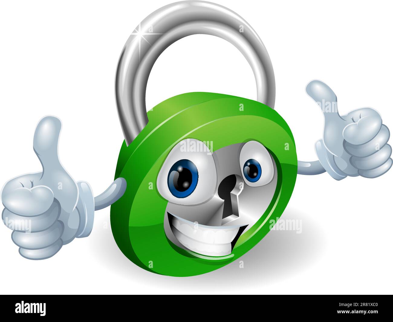 Happy padlock security concept mascot illustration Stock Vector Image ...