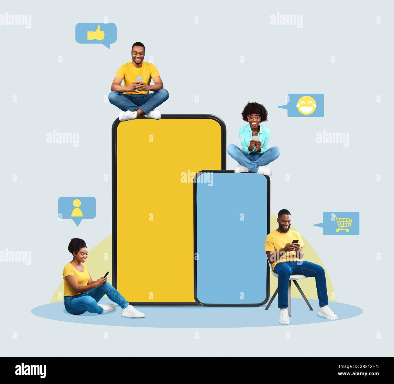 African with huge phones hi-res stock photography and images - Alamy