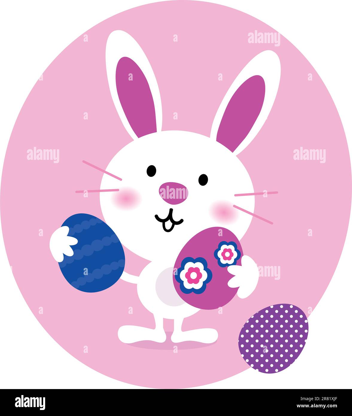 Cute cartoon eastern bunny. Vector Stock Vector Image & Art - Alamy