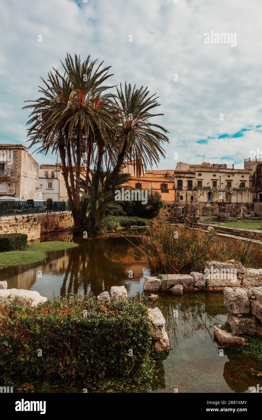 A stunning vertical shot of the Italian cityscape, featuring a variety ...