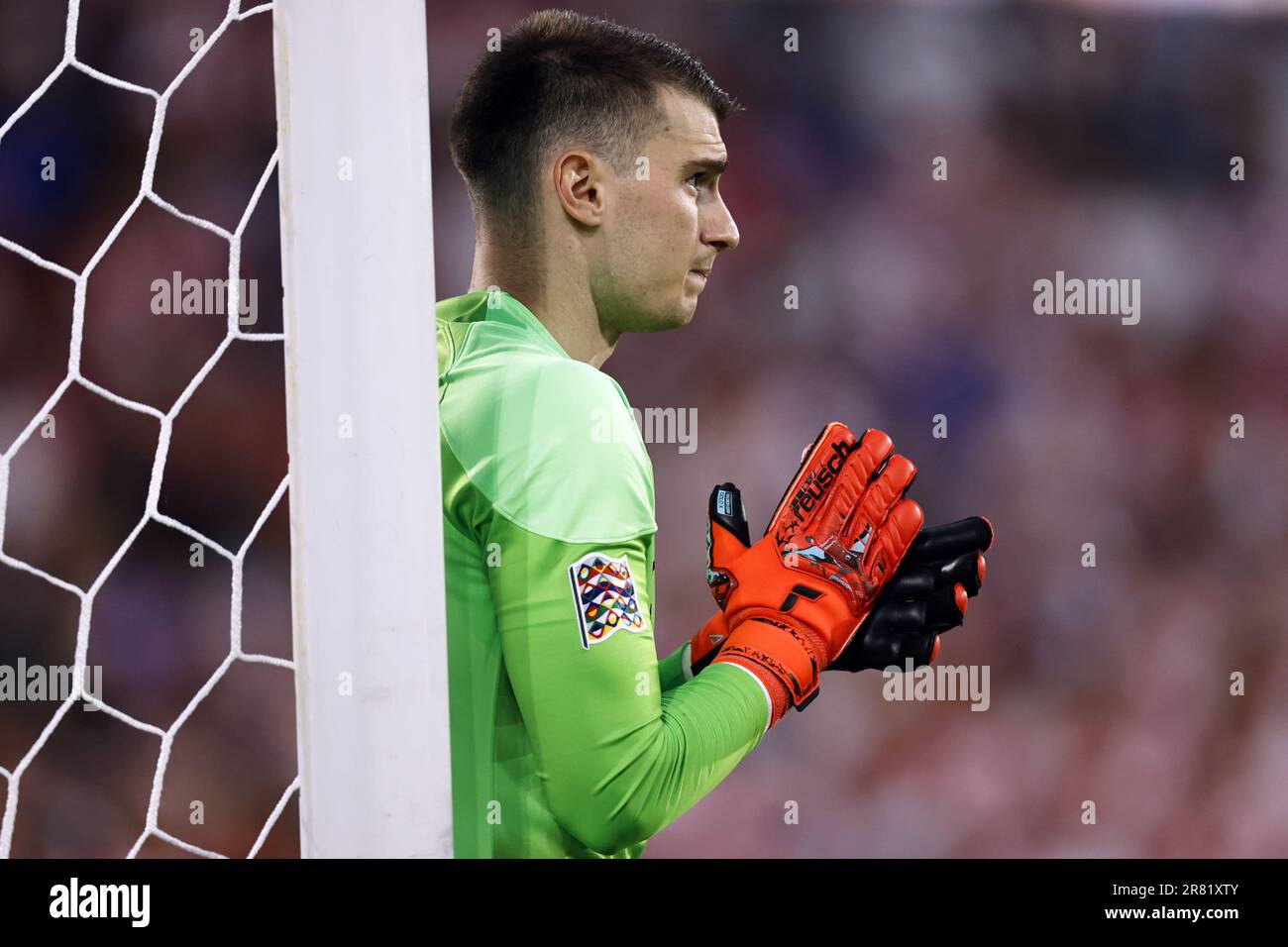 ROTTERDAM - Croatia goalkeeper Dominik Livakovic during the UEFA ...