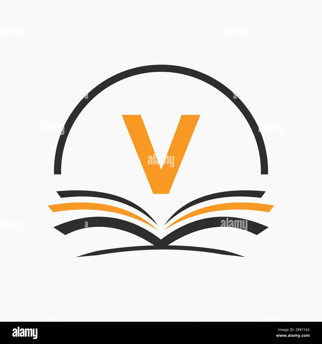 Letter V Education Logo Book Concept. Training Career Sign, University ...