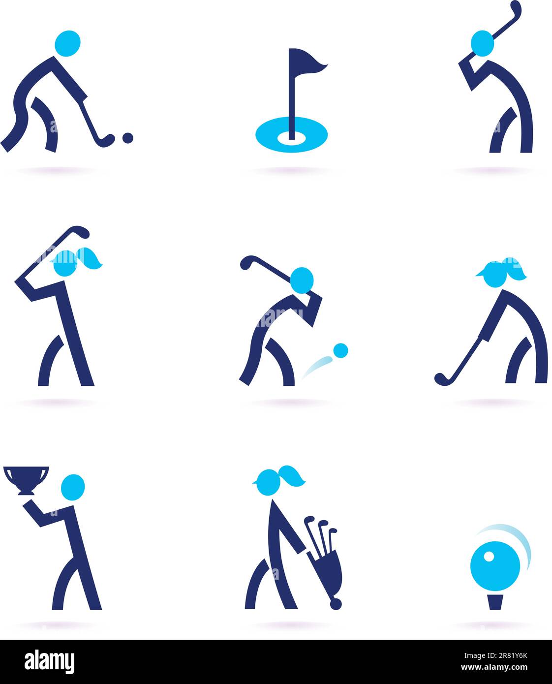 Computer game female character Stock Vector Images - Alamy