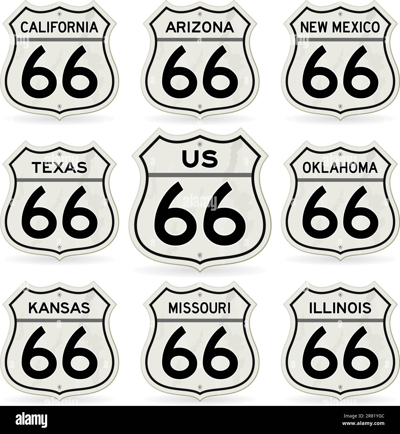 Highway 60 arizona Stock Vector Images - Alamy