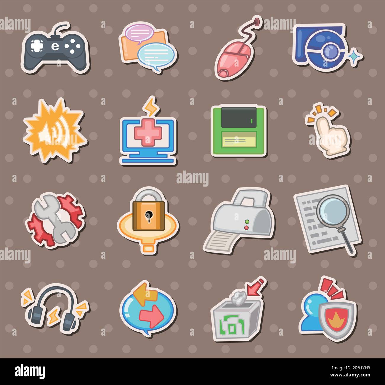 File folder icon image sticker hi-res stock photography and images - Alamy
