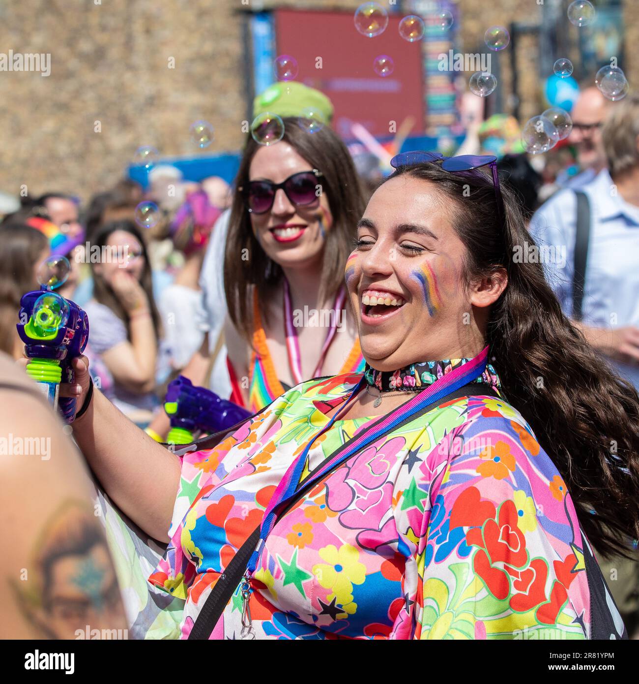 Pride March at Pride Cymru in 2023 Stock Photo - Alamy