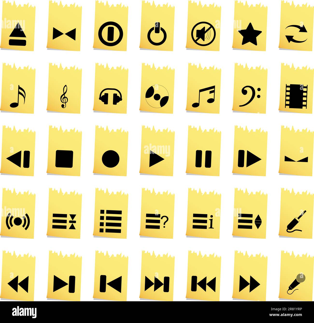 Vector collection of different music themes icons Stock Vector Image ...