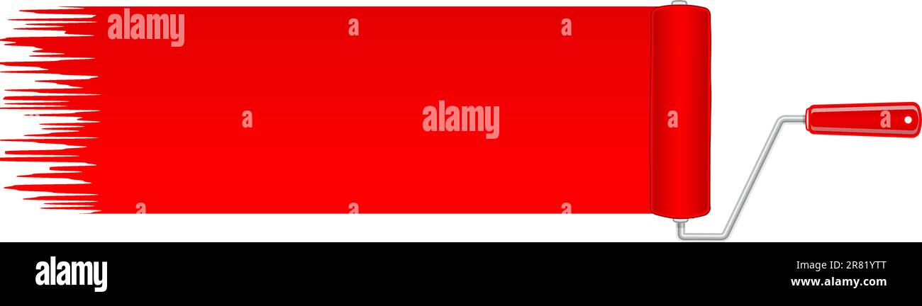 red paint roller and red spot. Also available as a Vector in Adobe ...