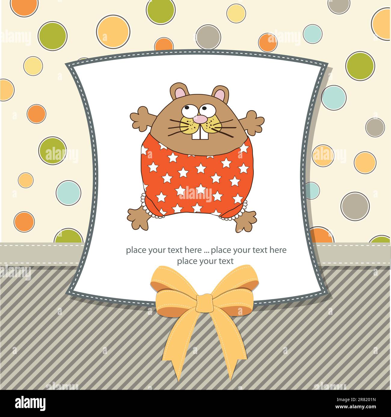 greeting card with cute little rat Stock Vector Image & Art - Alamy