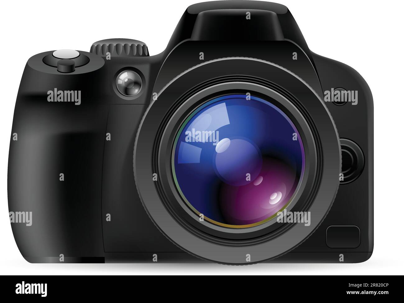 Realistic digital camera. Illustration on white background Stock Vector ...