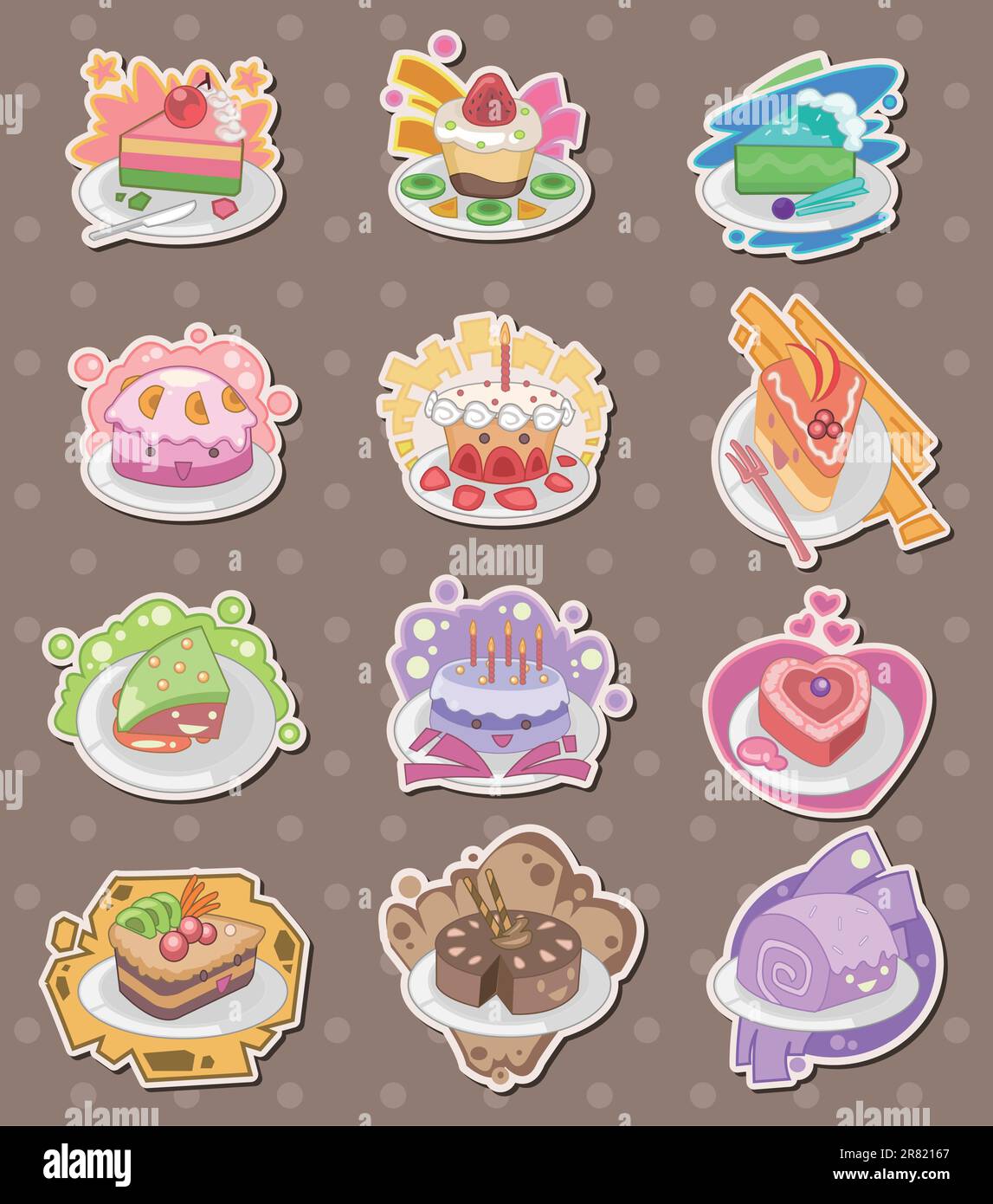 Purple fairy cake Stock Vector Images - Alamy