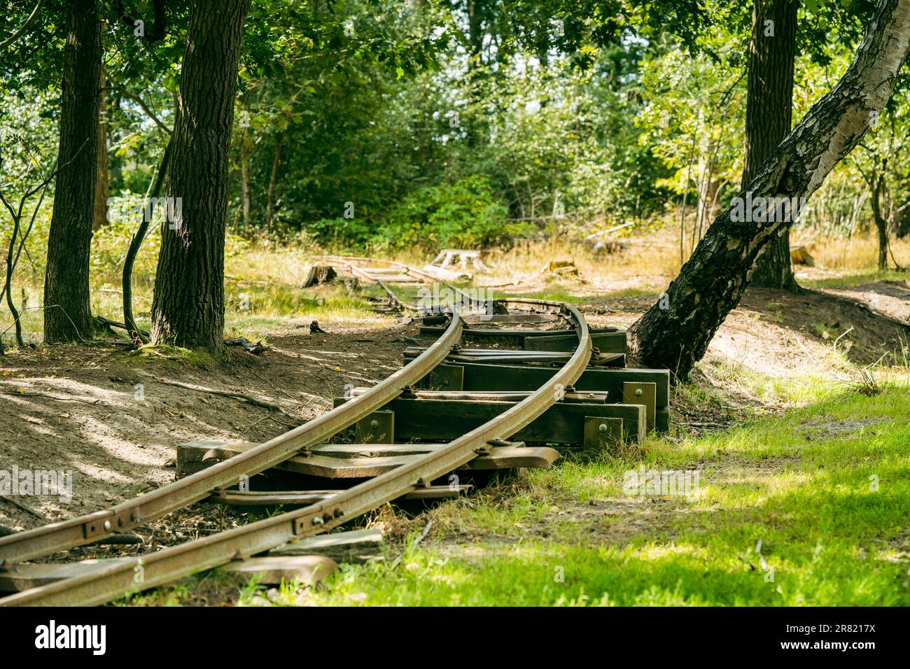 Remains of railway from WWII of the German occupation in Havelte, the ...