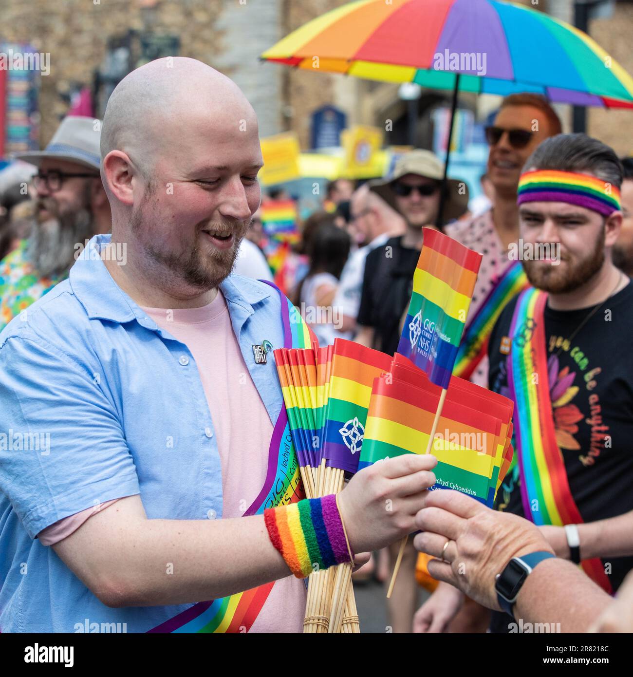 Pride March at Pride Cymru in 2023 Stock Photo - Alamy