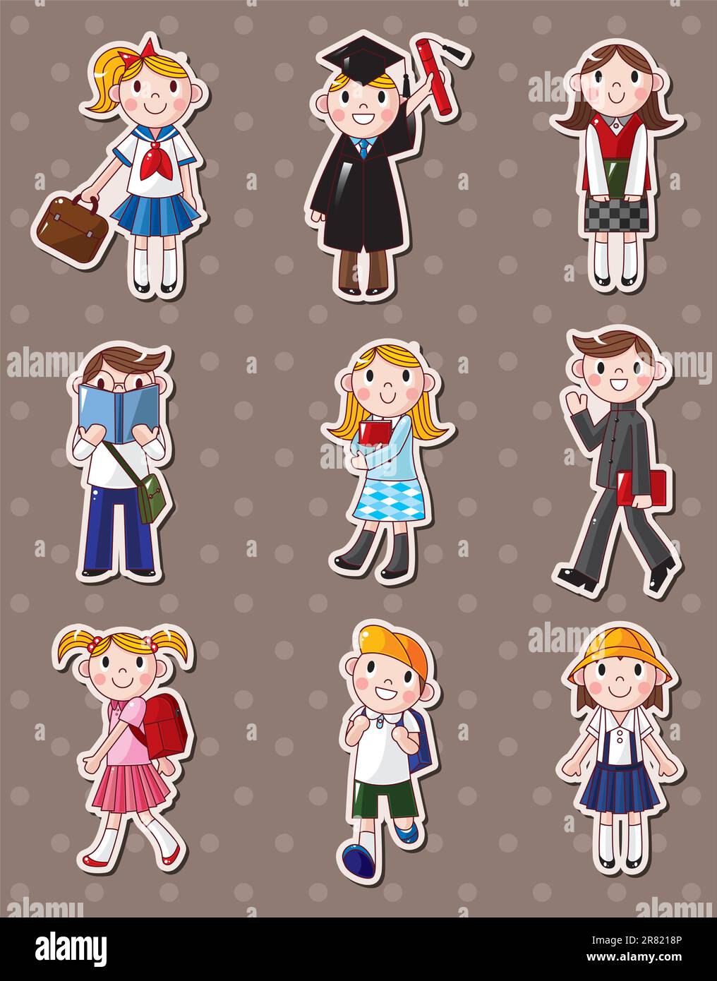 Happy teacher with stickers hi-res stock photography and images - Alamy